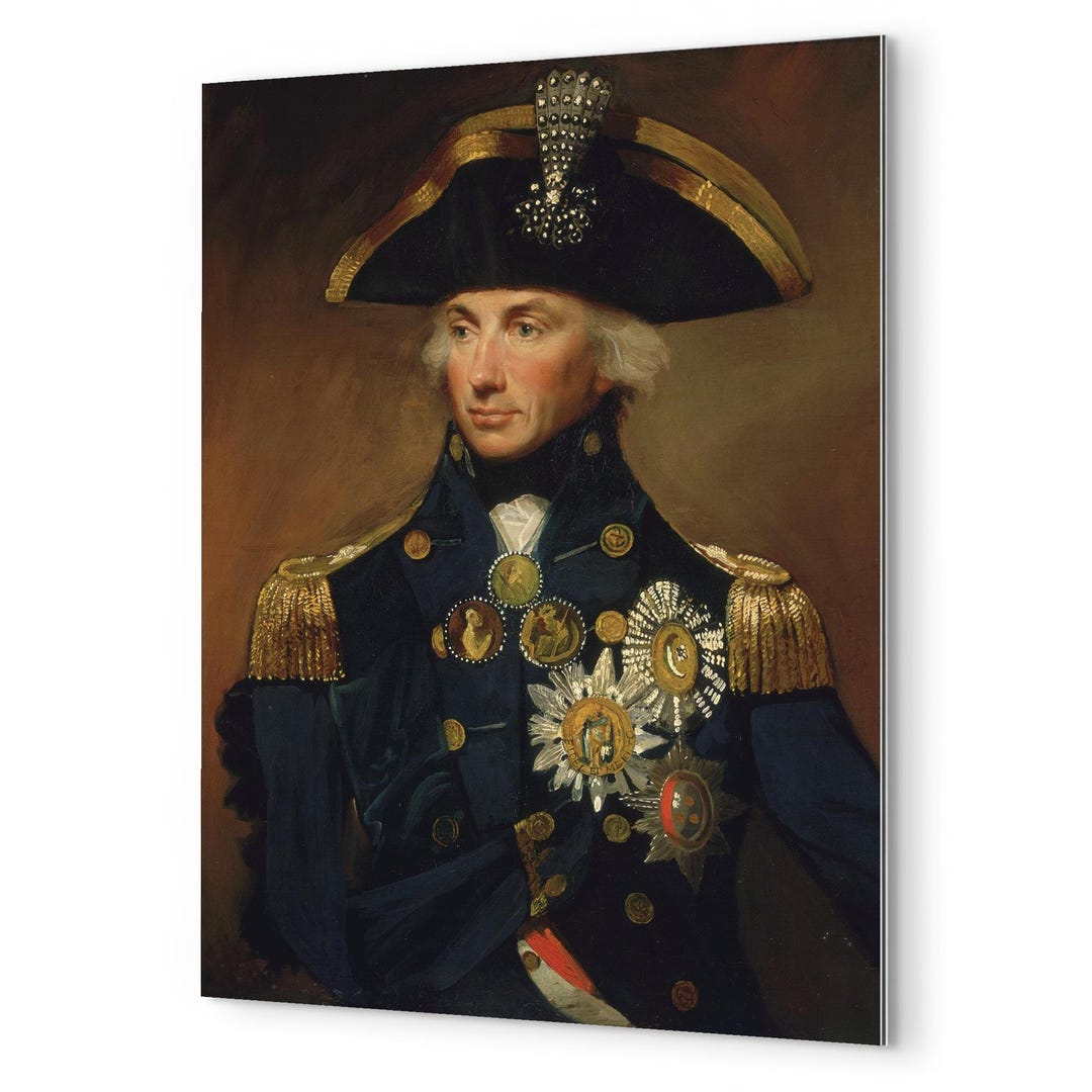 Horatio Nelson Naval Portrait Metal Print: Historic Maritime Wall Art ...
