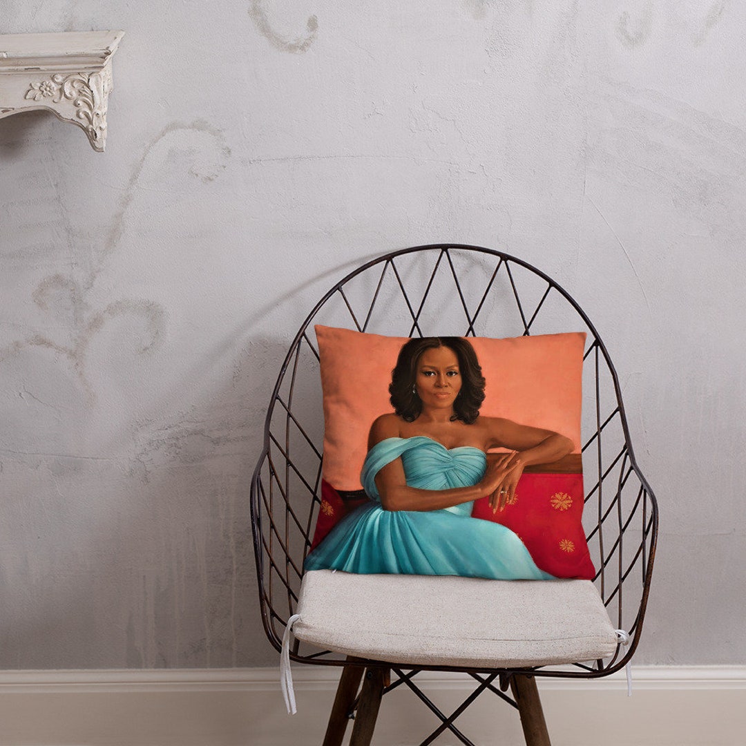 Michelle Obama Official Portrait Pillow - Etsy