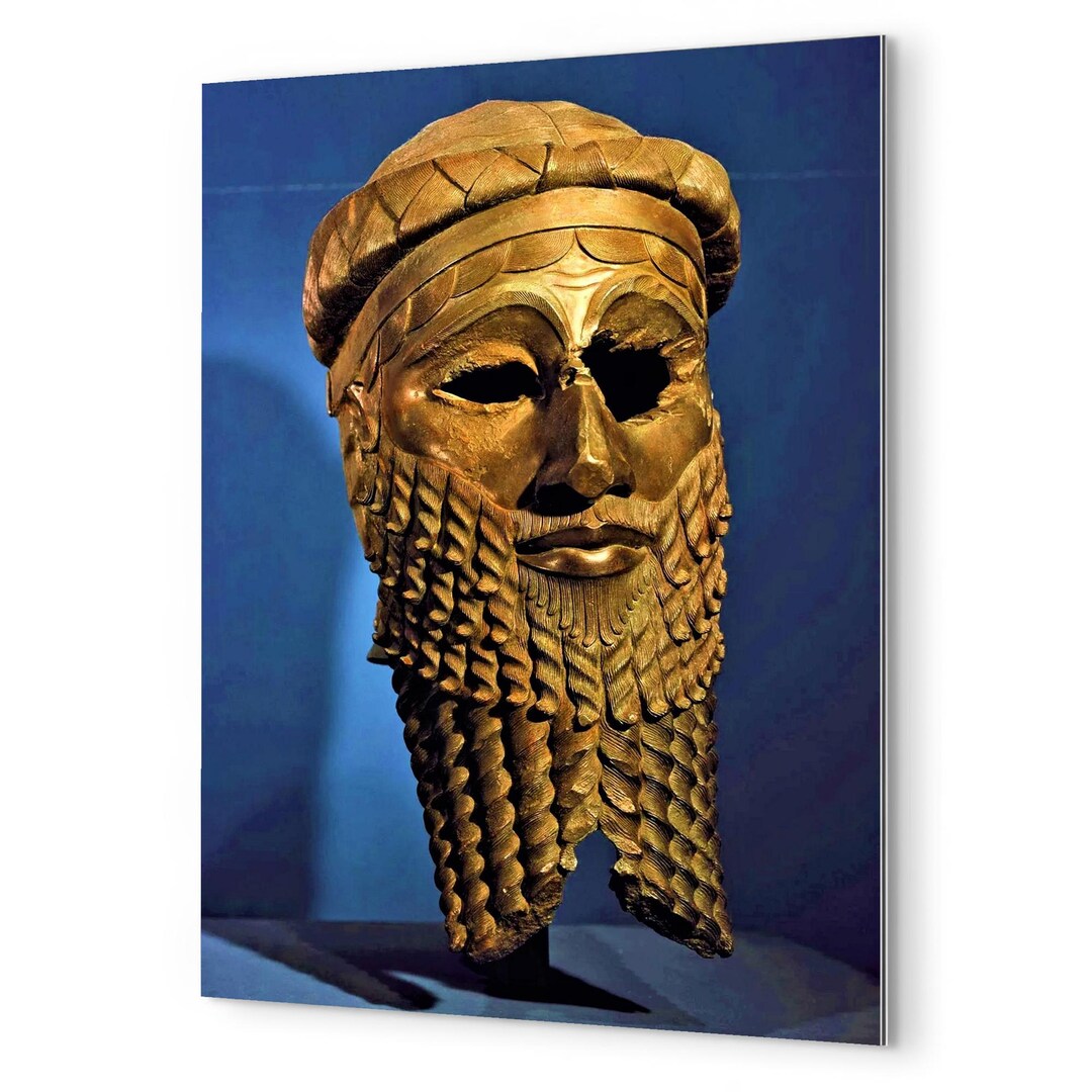 Sargon of Akkad Metal Print: Ancient Mesopotamia Ruler Portrait Wall ...