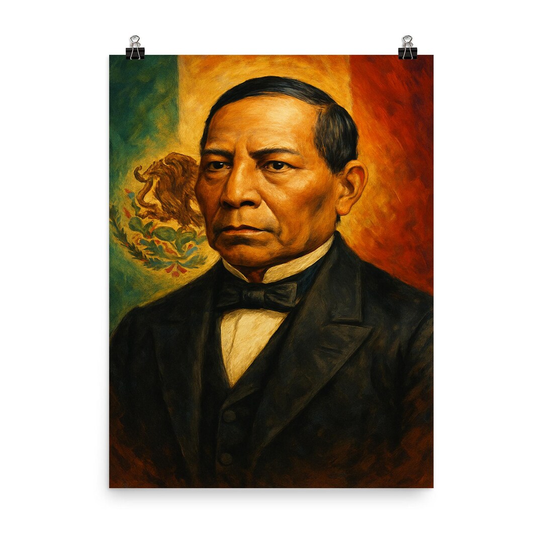 Benito Juárez Poster: Historic Mexican Leader Portrait, Cultural Icon ...