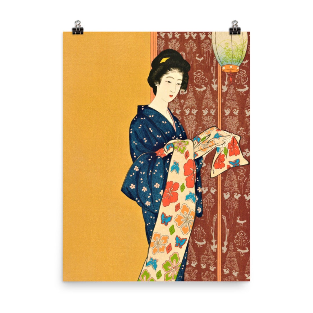 Girl in Summer Costume by Hashiguchi Goyo Poster Print - Etsy