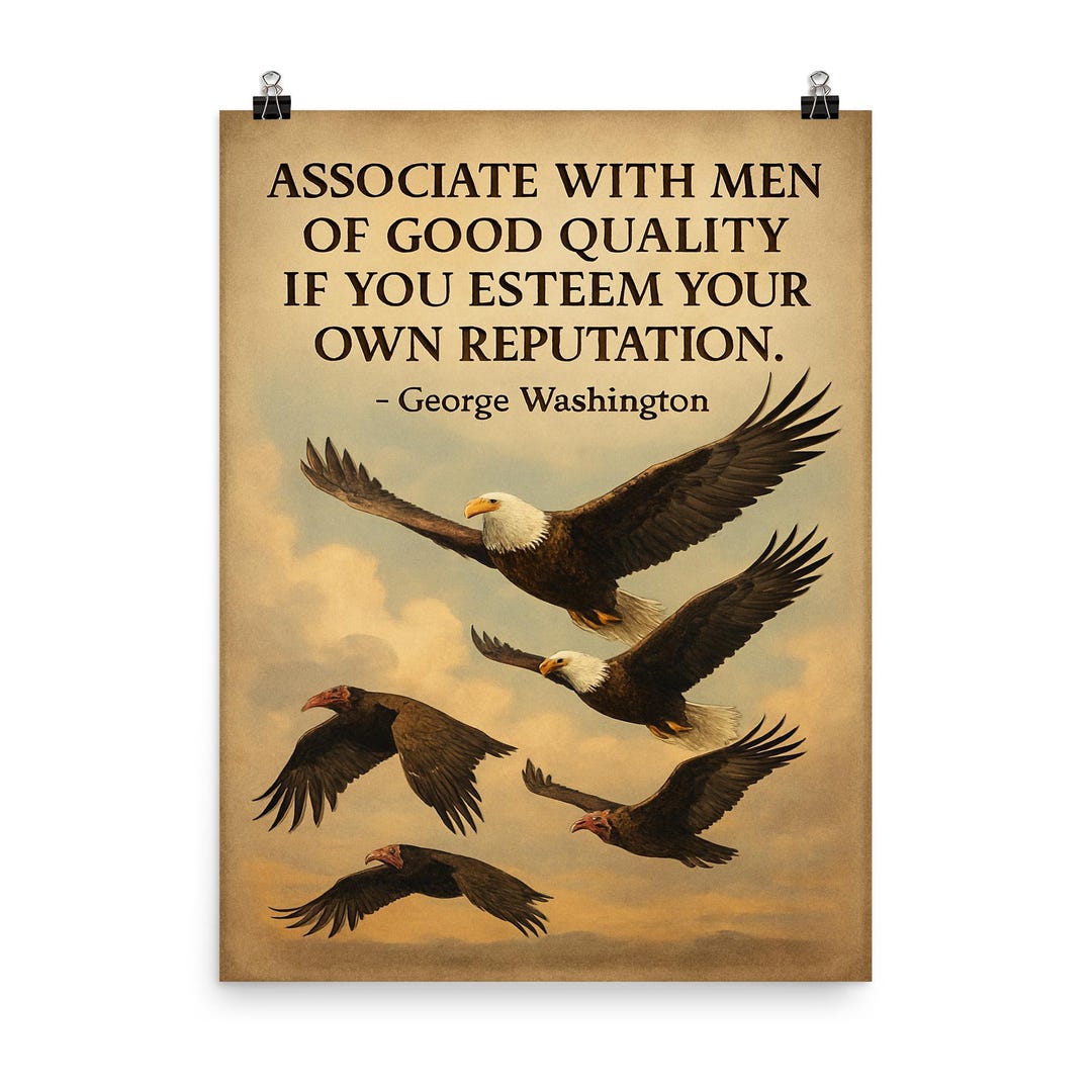 Inspiring George Washington Quote Poster Print - Fly With Eagles Wall ...