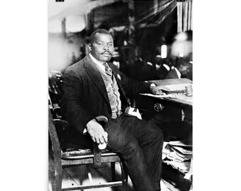 Marcus Garvey Poster With Biography Black History Wall Art - Etsy