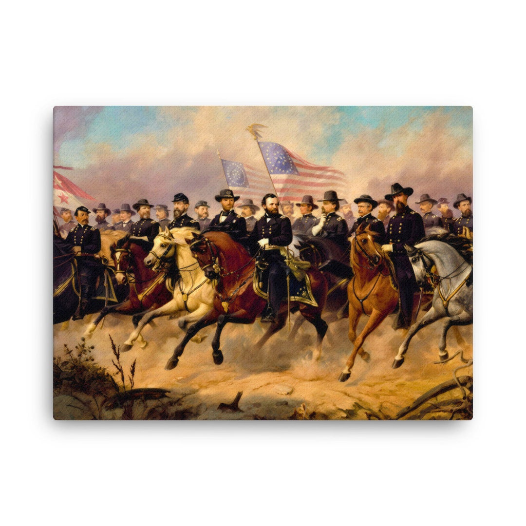 General Grant and His Generals by Ole Peter Hansen Canvas Print Canvas ...