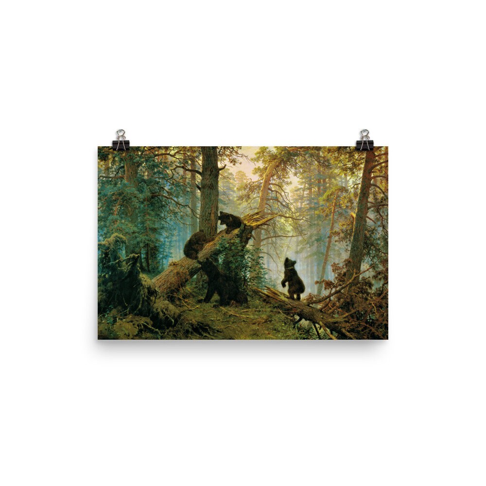 Morning in A Pine Forest by Ivan Shishkin Poster Print - Etsy