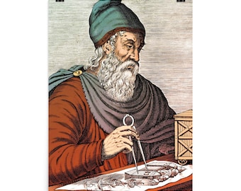Archimedes Original Portrait Print Poster - Etsy