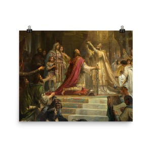 The Coronation of Charlemagne by Friedrich Kaulbach Poster Print - Etsy