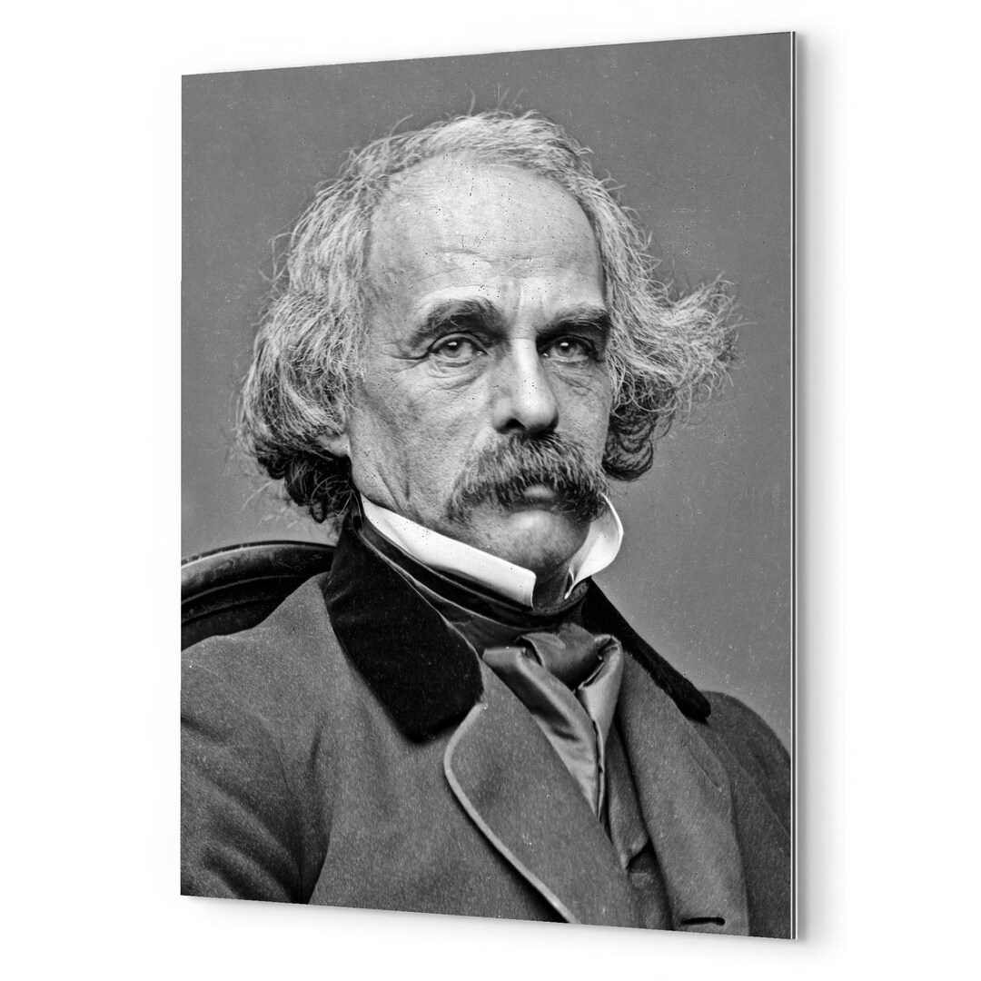 Nathaniel Hawthorne Metal Print: Scarlet Letter Author Portrait ...