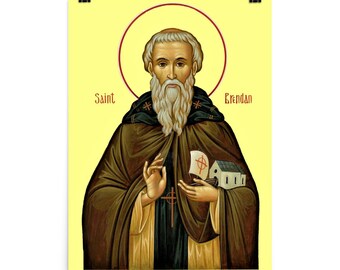 Saint Brendan the Navigator. Early Irish Saints. Fine Art Print. Celtic ...