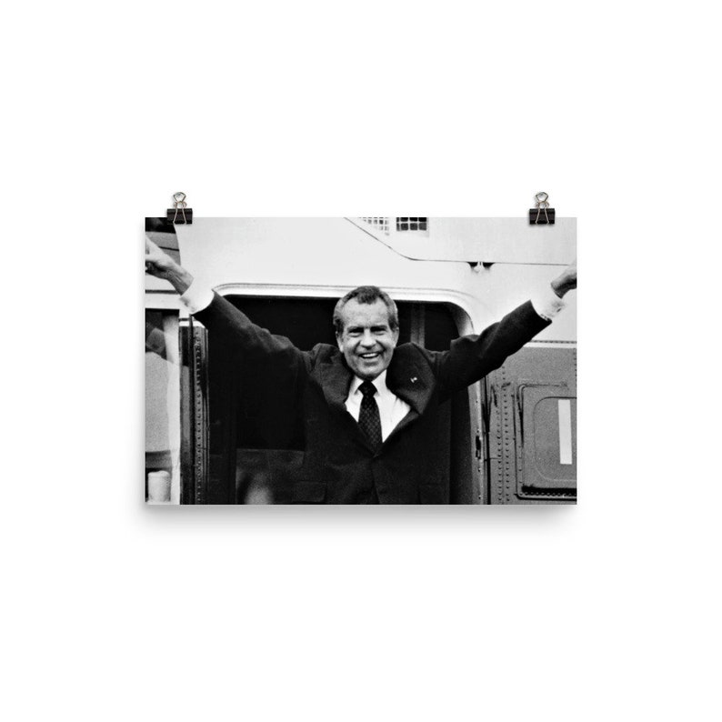 Richard Nixon Resigns peace Sign Poster Print - Etsy