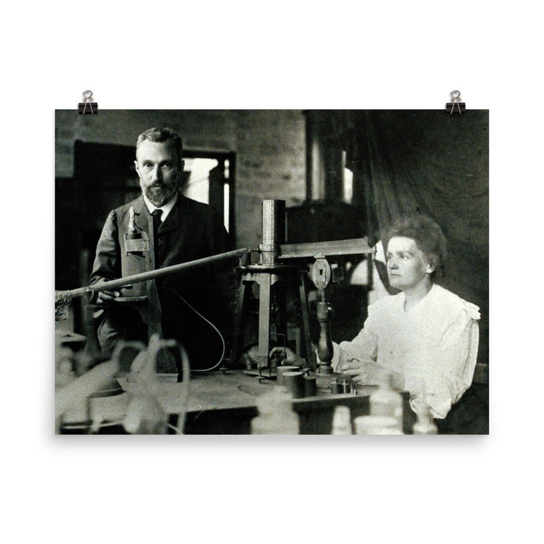 Pierre and Marie Curie in Their Laboratory Poster Print - Etsy