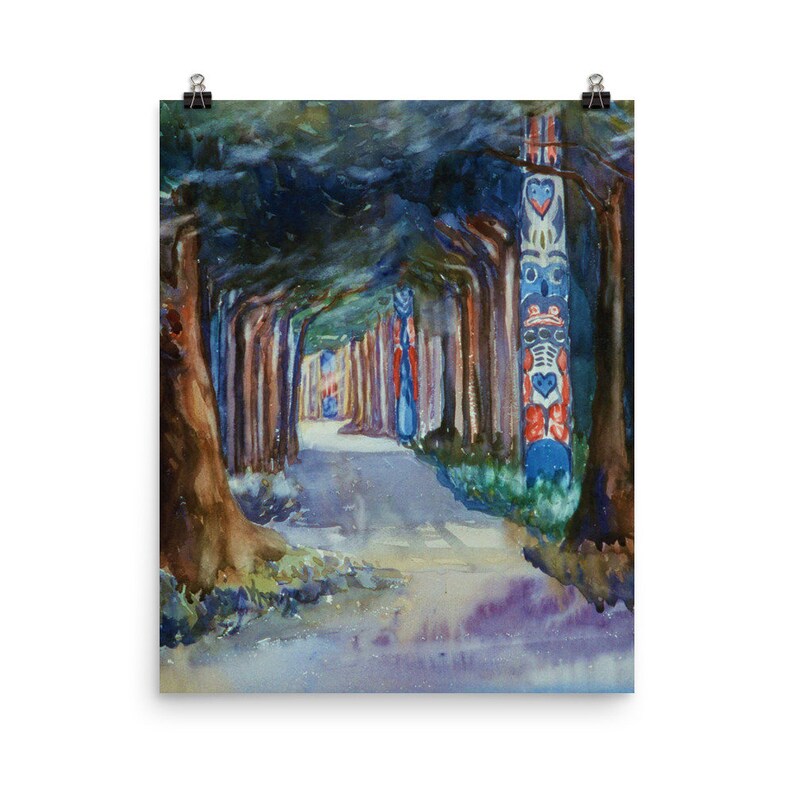 Totem Poles Totem Walk at Sitka by Emily Carr Poster Print - Etsy