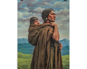 Portrait of Sacagawea Print Poster - Etsy