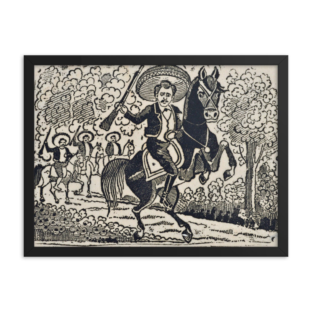 Emiliano Zapata on Horseback, Scene From the Mexican Revolution by José ...