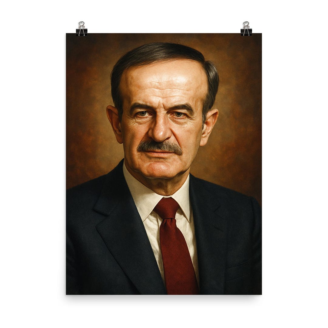 Hafez Al Assad Poster: Iconic Syrian Leader Portrait Wall Art - Etsy