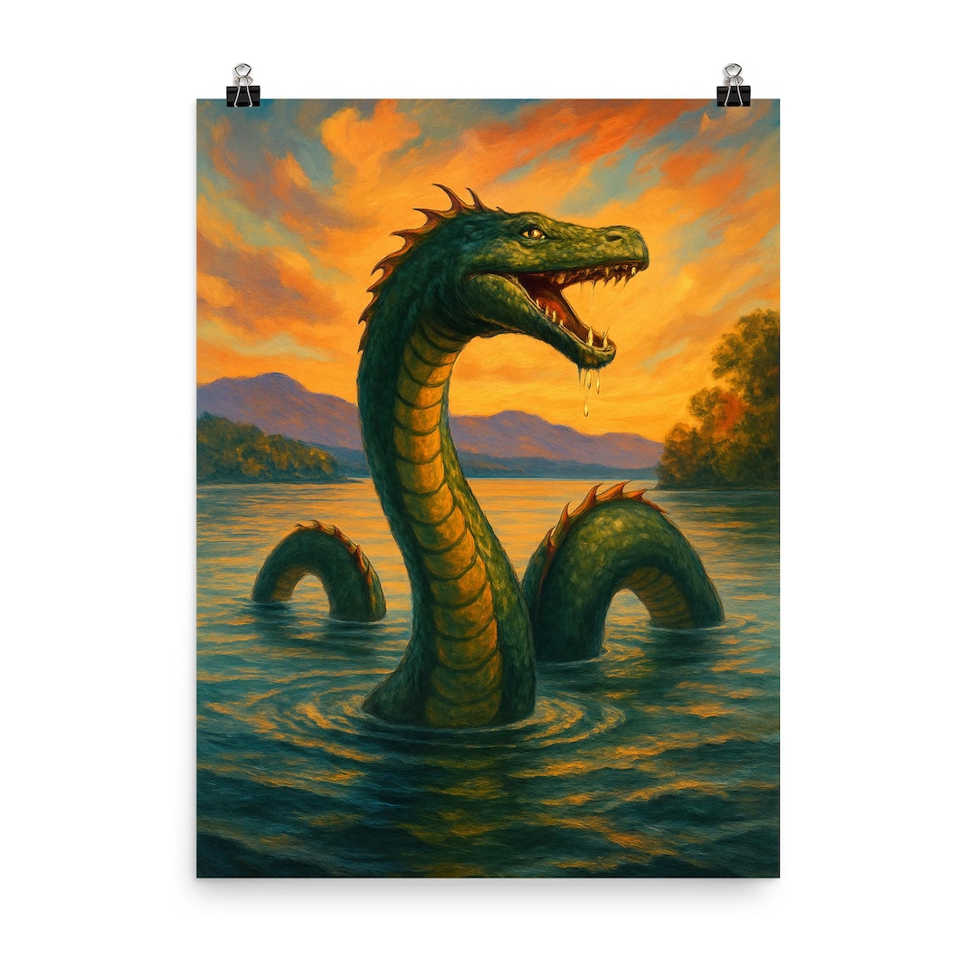 Lake Champlain Champ Lake Monster Poster Print: Unique Wall Art | Usa ...
