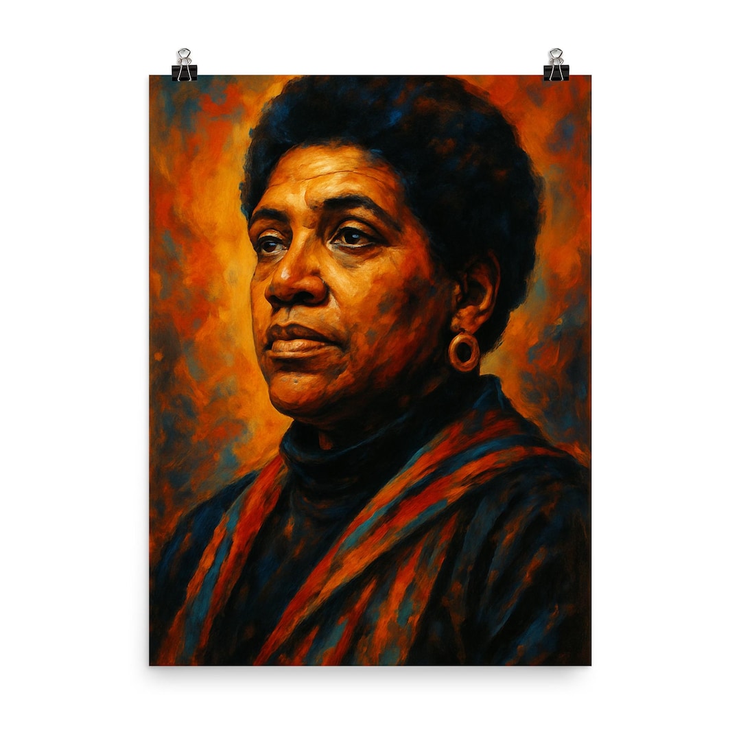 Epic Audre Lorde Portrait Poster Print - Vibrant Wall Art for Literary ...