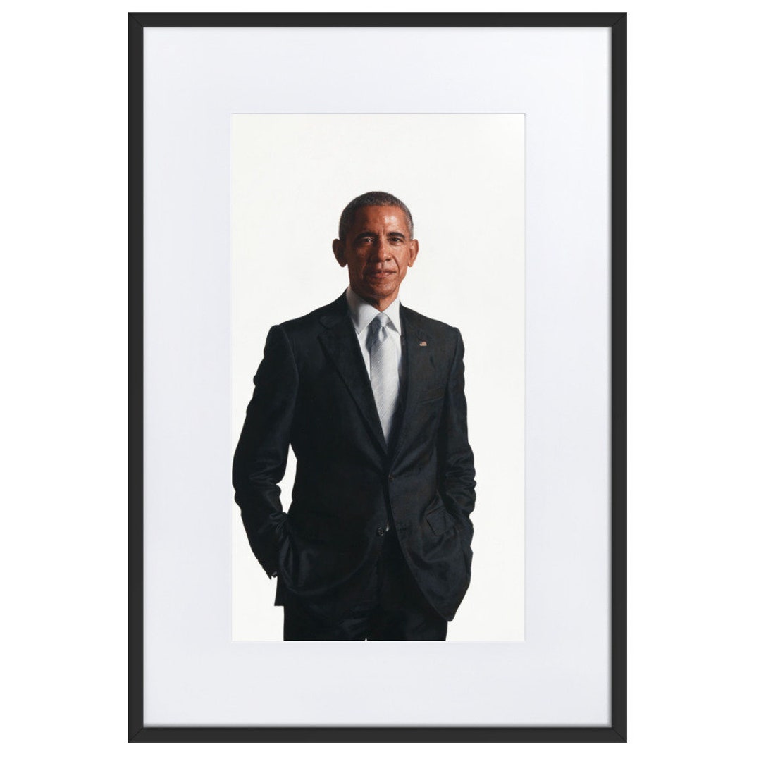 Barack Obama Official Portrait Framed Print With Mat - Etsy