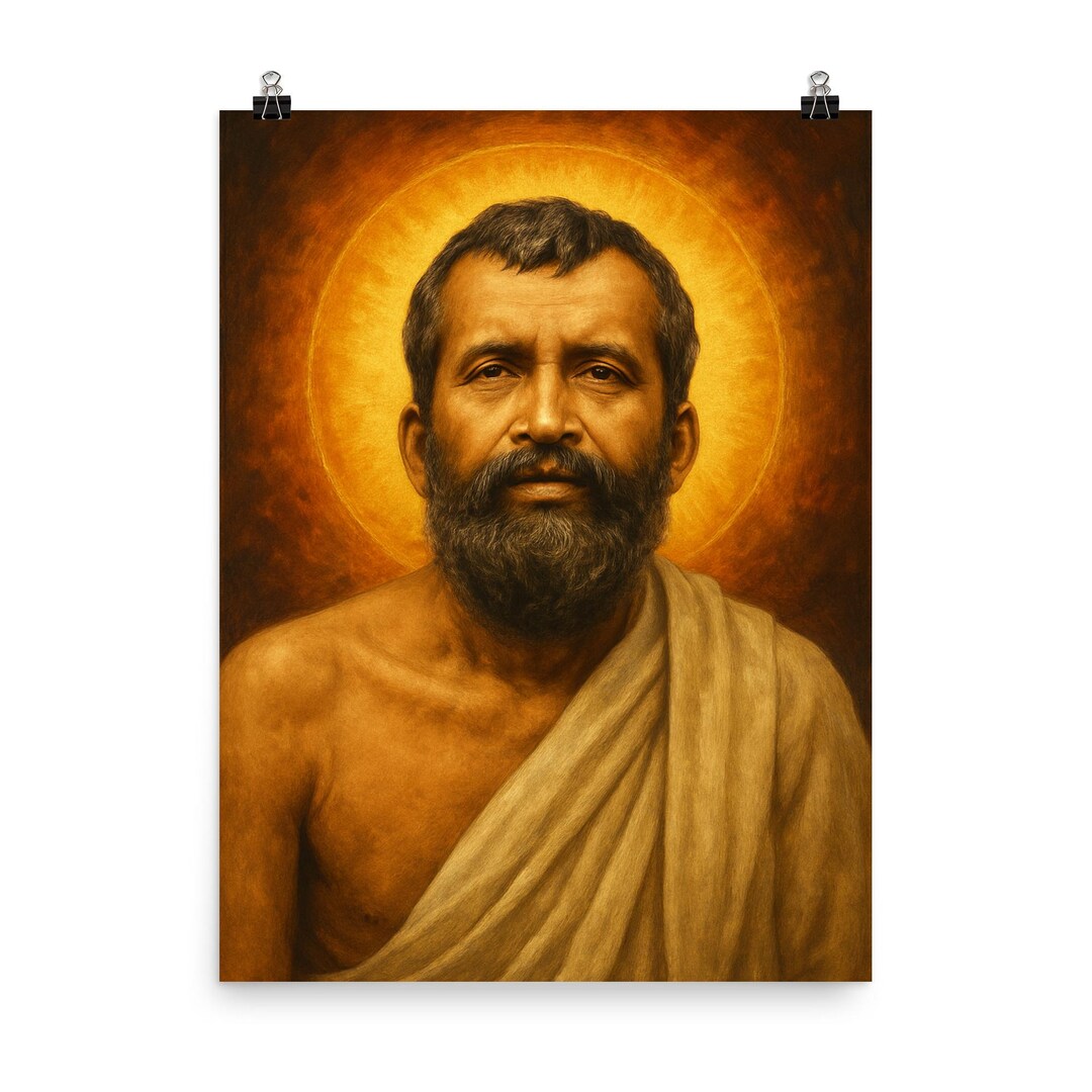 Epic Sri Ramakrishna Portrait Poster Print - Vibrant Wall Art to ...