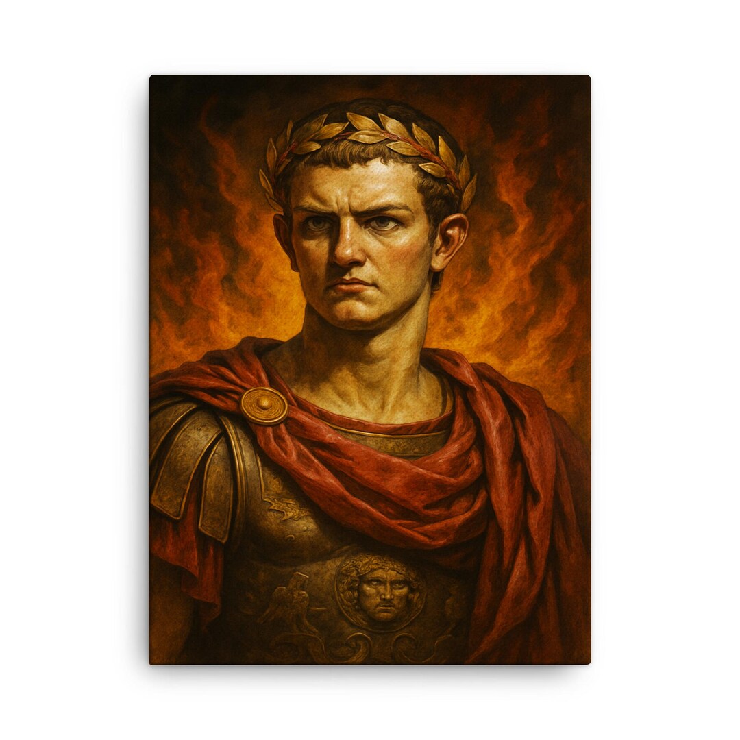 Caligula Roman Emperor Canvas Print – Dramatic Vintage Wall Art, Unique ...