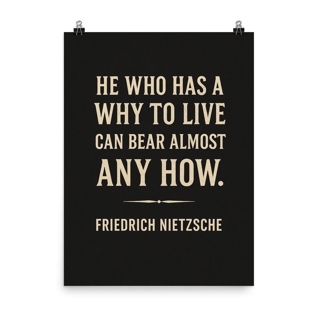 Nietzsche Quote Poster: Motivational Philosophy Wall Art - Etsy