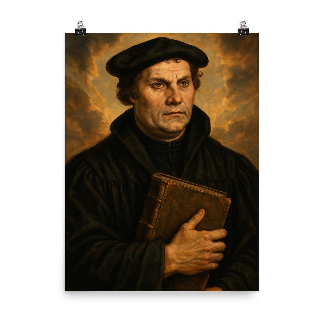 Reformation Icon Martin Luther Poster Print - Unique Historical Wall ...