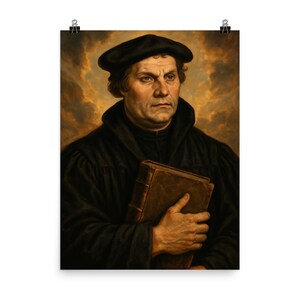 Reformation Icon Martin Luther Poster Print - Unique Historical Wall ...
