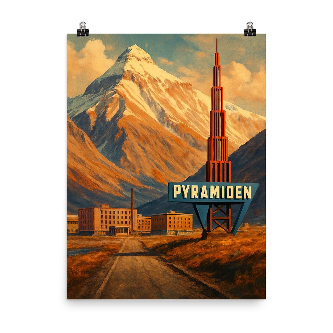 Pyramiden Svalbard Norway Poster Print: Unique Arctic Wall Art, Vintage ...