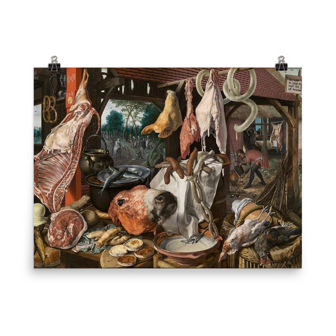 A Meat Stall With the Holy Family Giving Alms, Aertsen Poster Print - Etsy