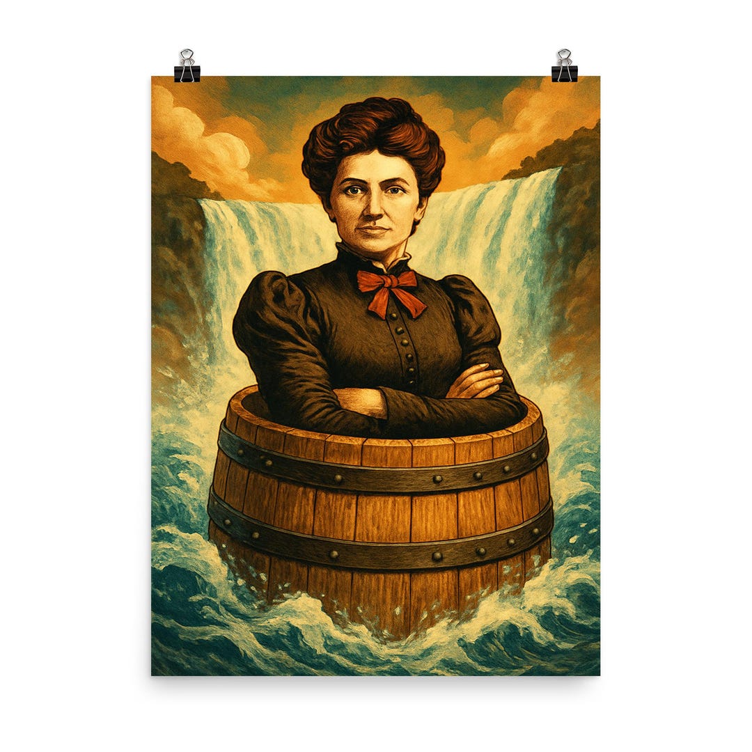 Annie Edson Taylor Daredevil Hero Poster Print - Vintage Niagara Falls ...