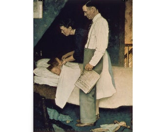 Freedom From Fear Artist is Norman Rockwell Drawing Poster - Etsy