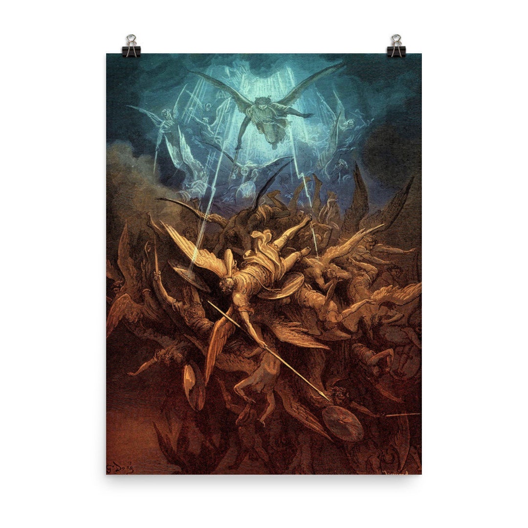 Gustave Dore, the Fall of the Rebel Angels by Gustave Dore Poster Print ...