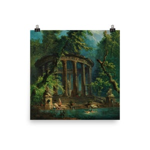 Bathing Pool by Hubert Robert Poster Print - Etsy