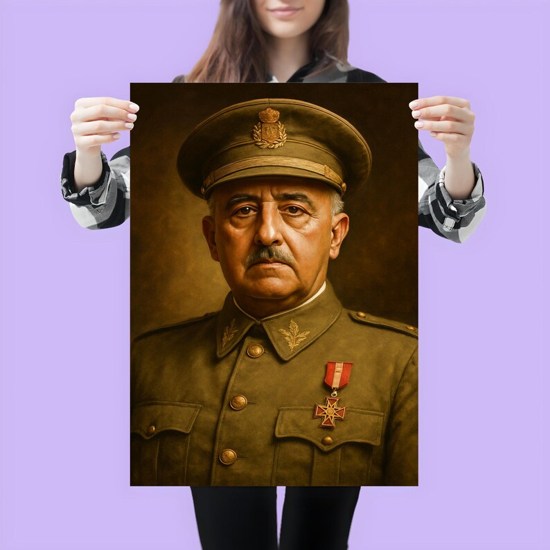 Francisco Franco Poster: Historic Spanish Portrait Wall Art Print - Etsy
