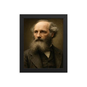 Framed James Clerk Maxwell Portrait: Elegant Science History Wall Art ...