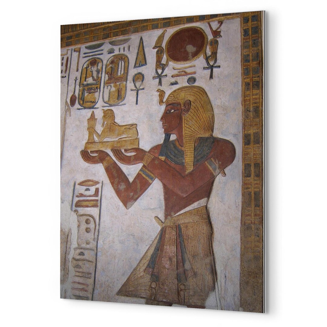 Ramesses III Metal Print: Regal Egyptian Pharaoh Portrait Ancient Egypt ...
