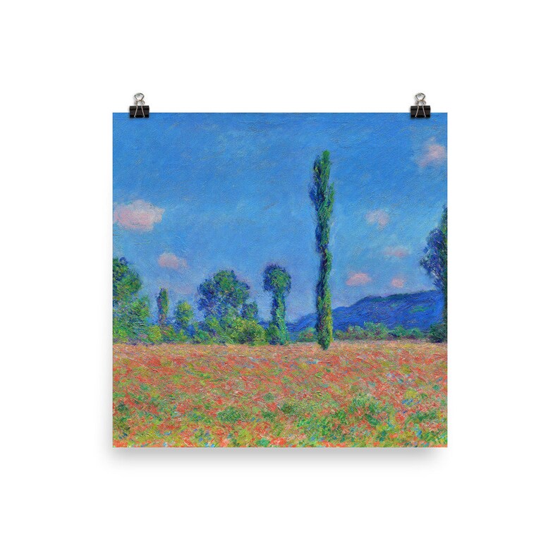 Poppy Field in Giverny by Claude Monet Poster Print - Etsy