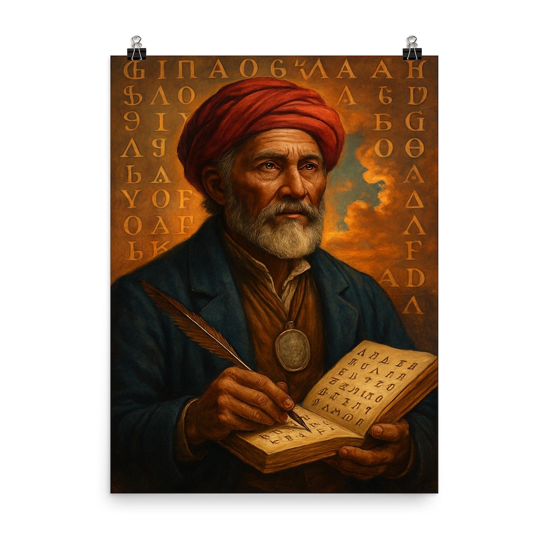 Sequoyah Historical Wall Art Print | Unique Native American Decor ...
