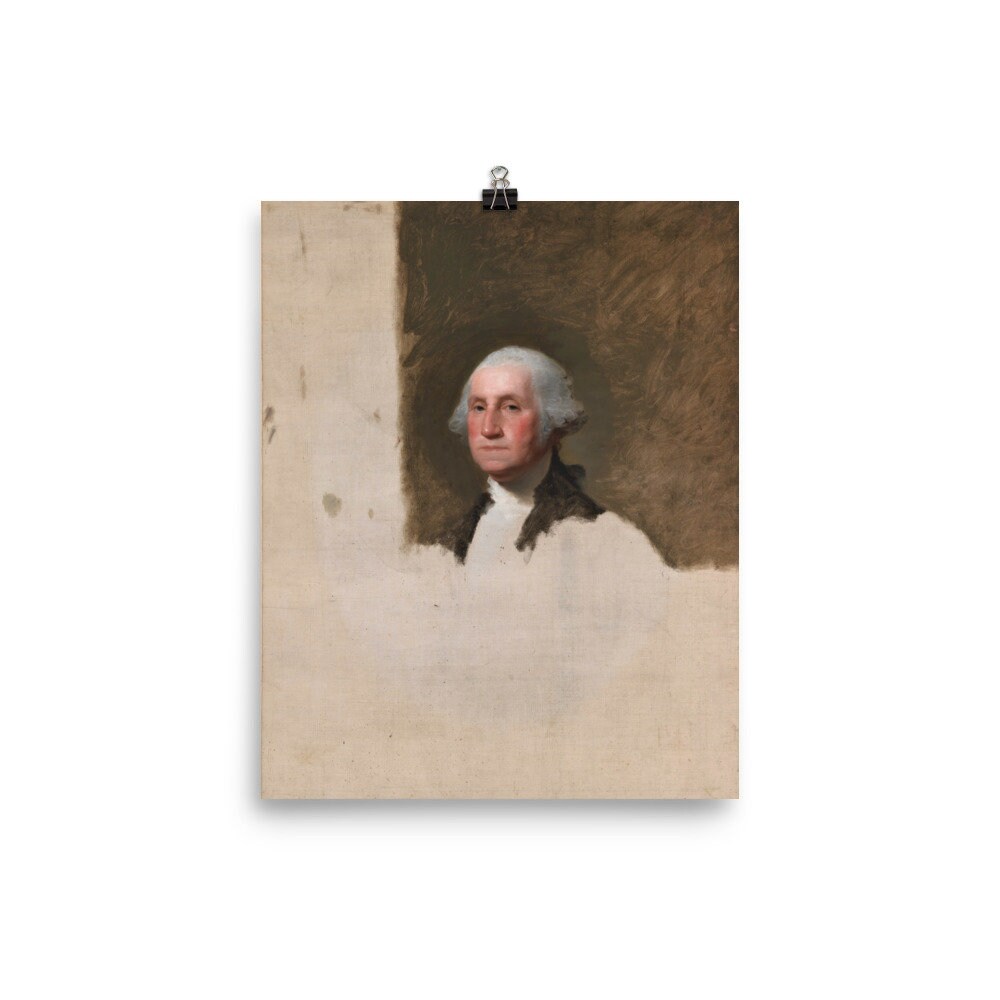 George Washington Unfinished Portrait the Athenaeum Portrait - Etsy