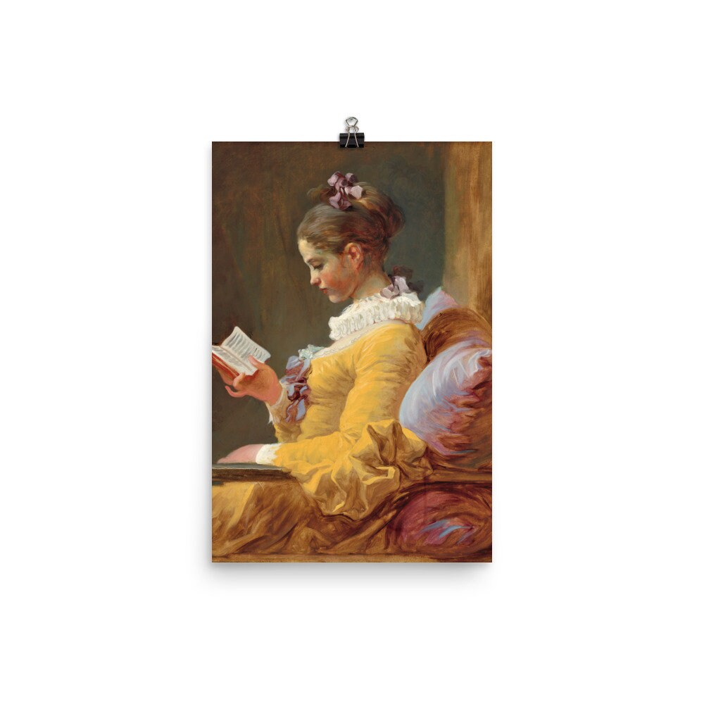 Young Girl Reading by Jean-honore Fragonard Poster Print - Etsy