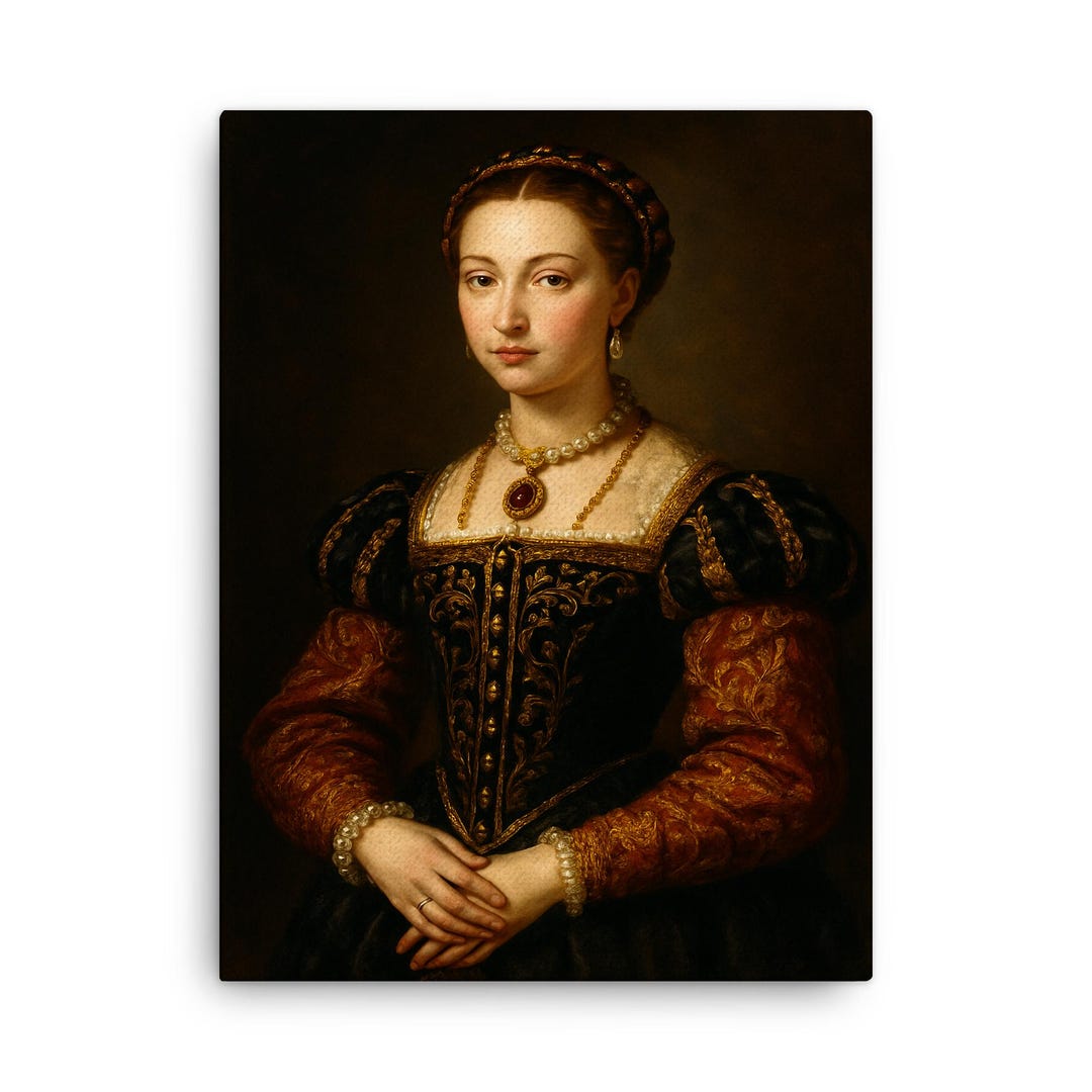 Lucrezia De' Medici Duchess Portrait Canvas Print – Italian Renaissance ...
