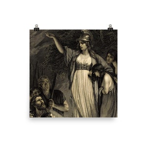 Boudica engraving by John Opie Poster Print - Etsy