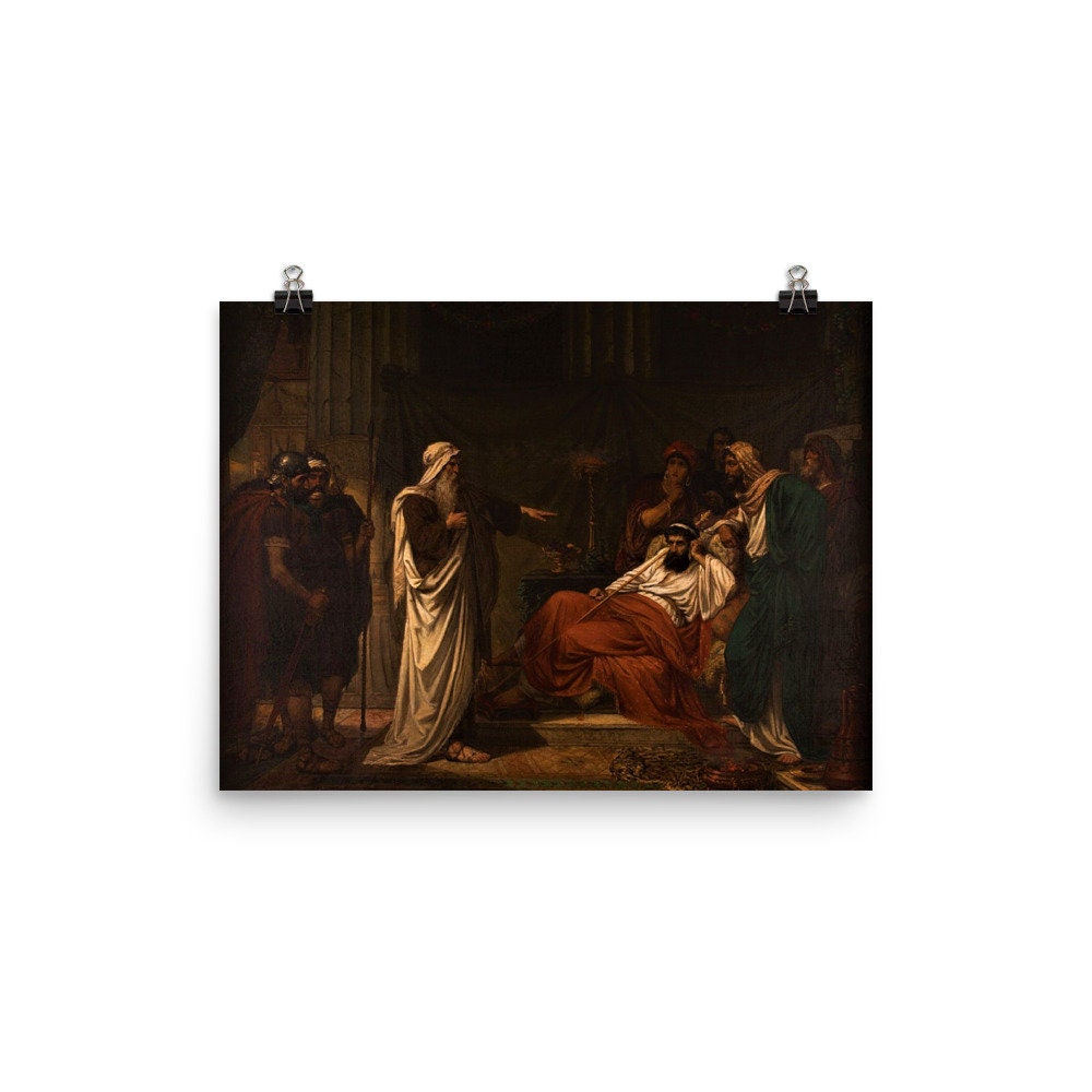 The Prophet Nathan Rebukes King David by Eugene Siberdt Poster - Etsy