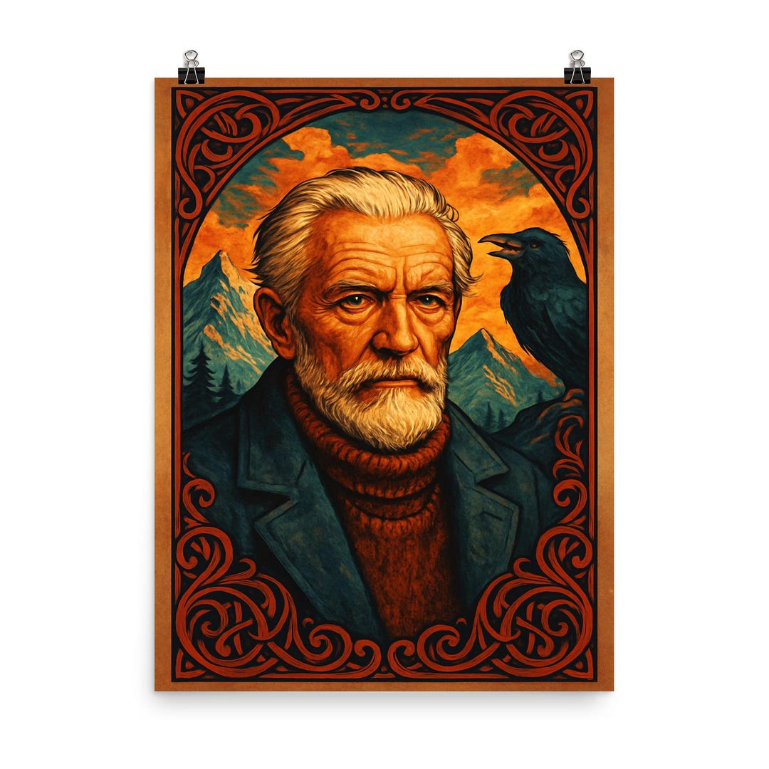 Philosopher Peter Wessel Zapffe Poster Print Thoughtful Scandinavian ...