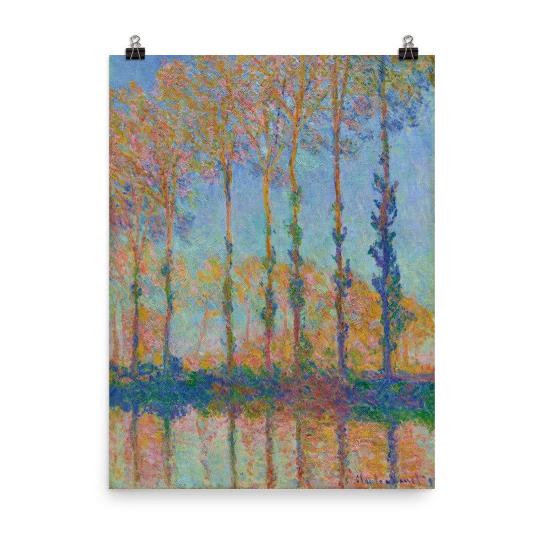 Poplars on the Bank of the Epte River by Claude Monet Poster Print - Etsy