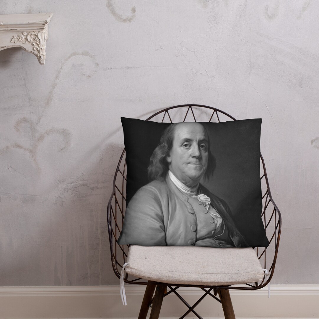 Benjamin Franklin (black and White) Throw Pillow - Etsy
