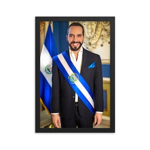 Nayib Bukele Poster Print - Official Portrait Framed Print - Etsy