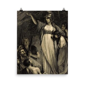 Boudica engraving by John Opie Poster Print - Etsy