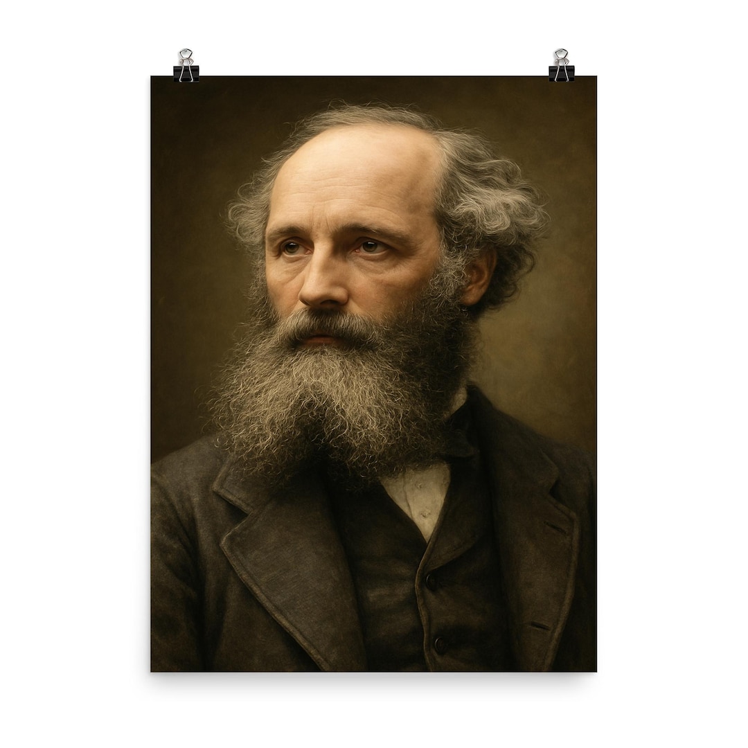 James Clerk Maxwell Portrait Print | Inspiring Physicist Wall Art ...