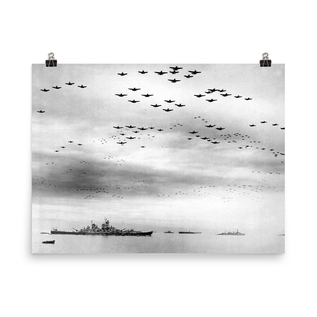 WWII Japan Surrender Poster Print - Historic Battleship Missouri 1945 ...